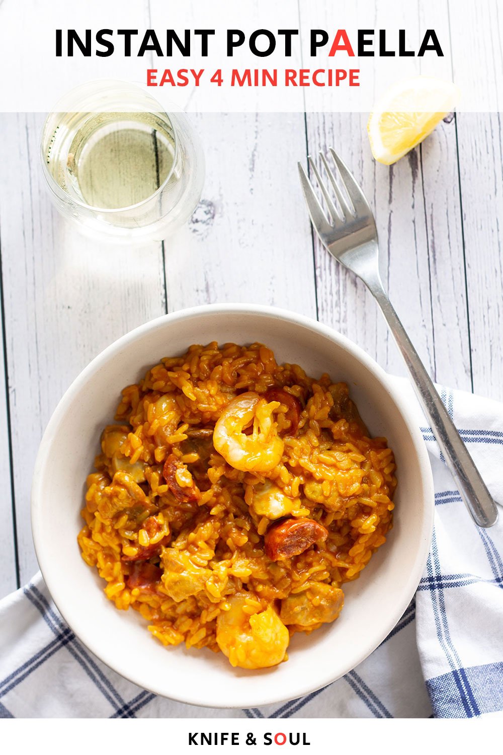Instant Pot Paella (with Chicken & Shrimp) - Knife and Soul
