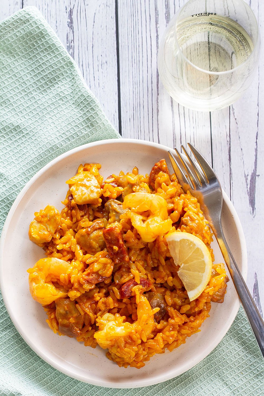 Instant Pot Paella (with Chicken & Shrimp) - Knife and Soul