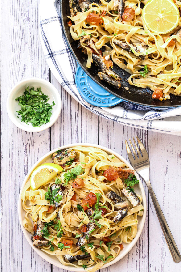 Spanish Sardines Pasta - Knife and Soul