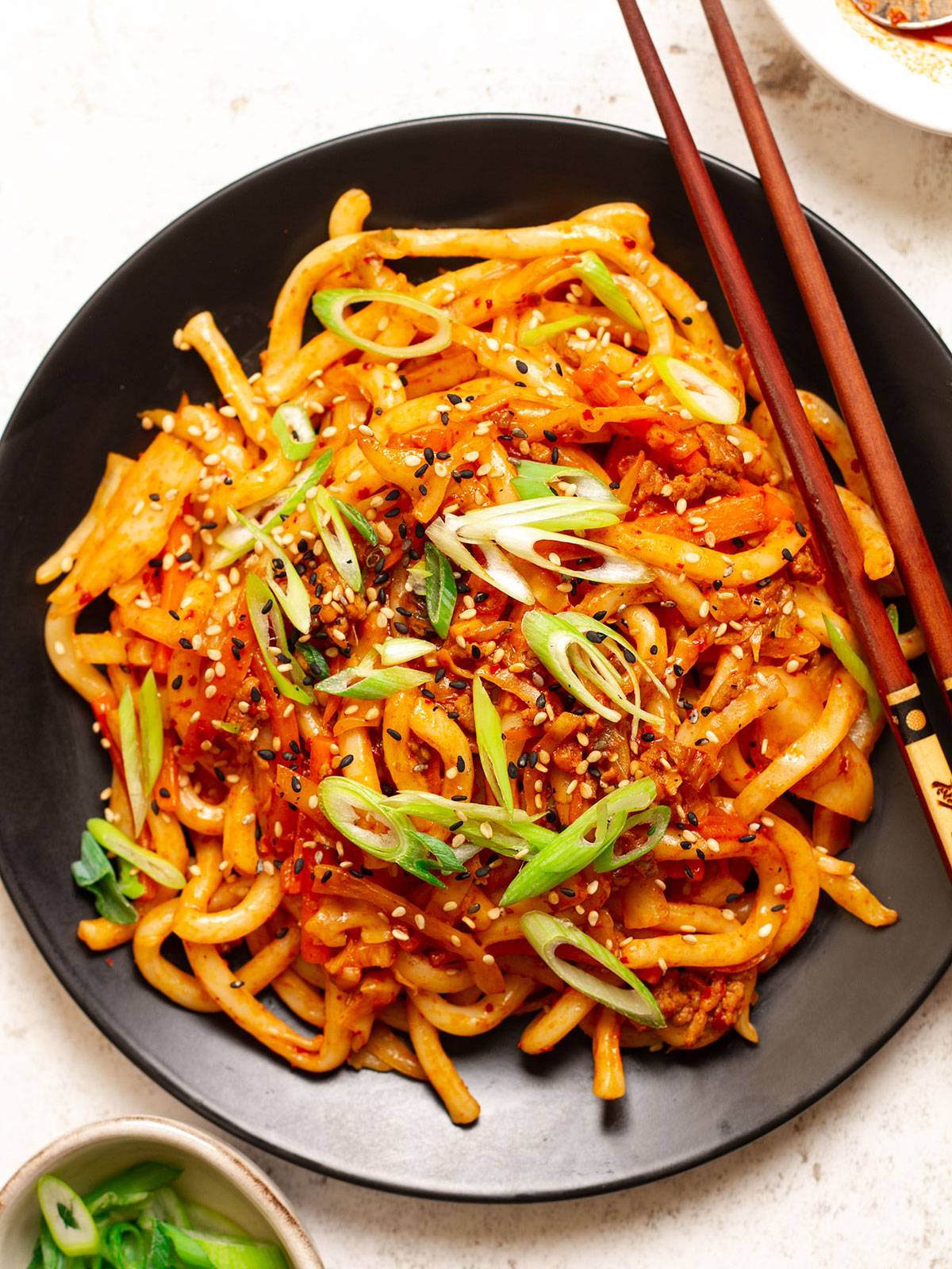 Spicy Korean Noodles Gochujang noodles Knife and Soul