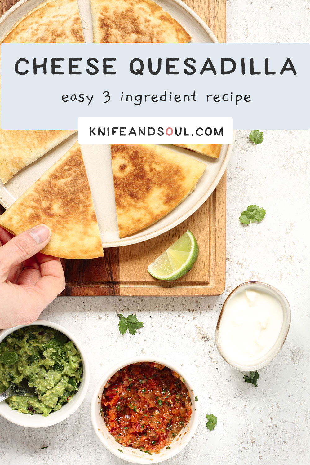 Grilled Cheese Quesadilla (Tortilla) - Knife and Soul