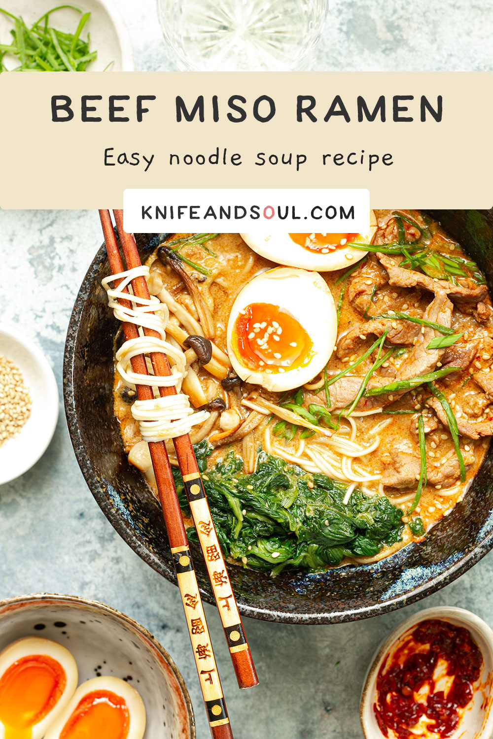 Spicy Beef Ramen Noodle Soup (Easy Recipe) - Knife and Soul