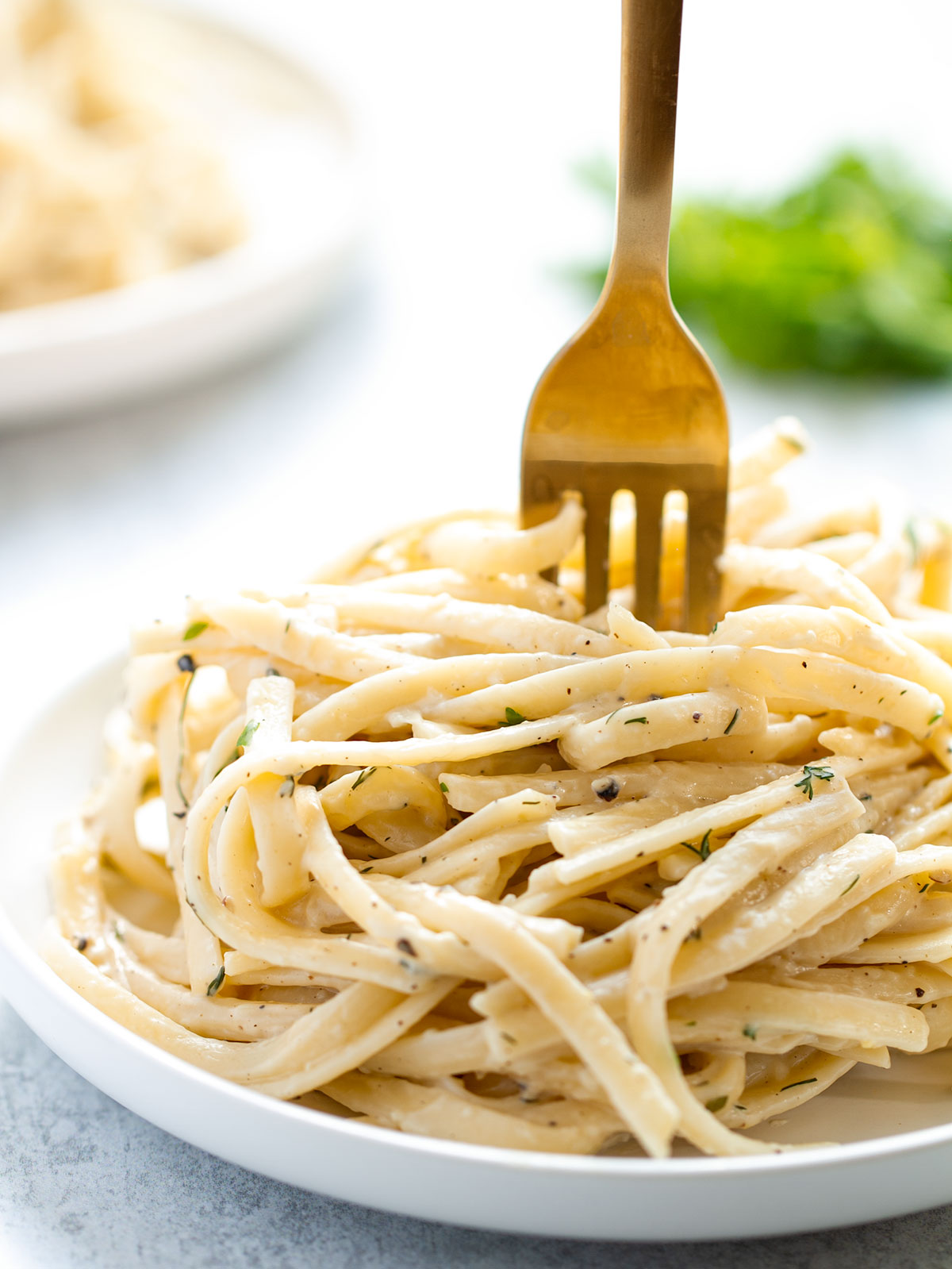 Creamy White Wine Pasta Sauce With Butter and Garlic Knife and Soul