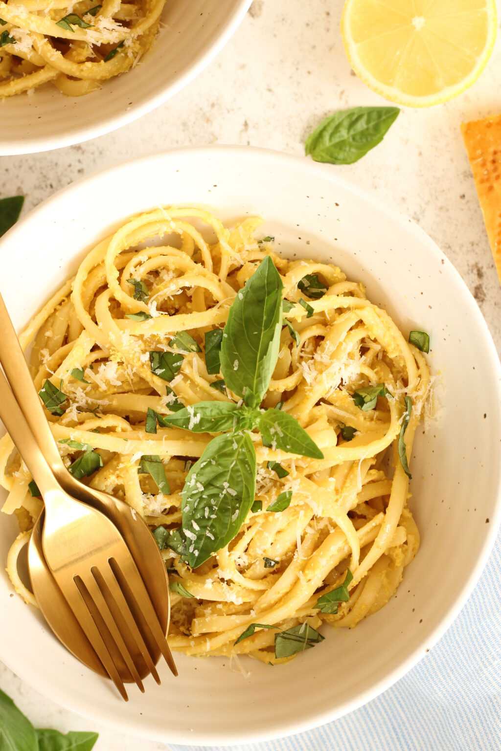 Lemon Artichoke Pesto Pasta - Knife and Soul