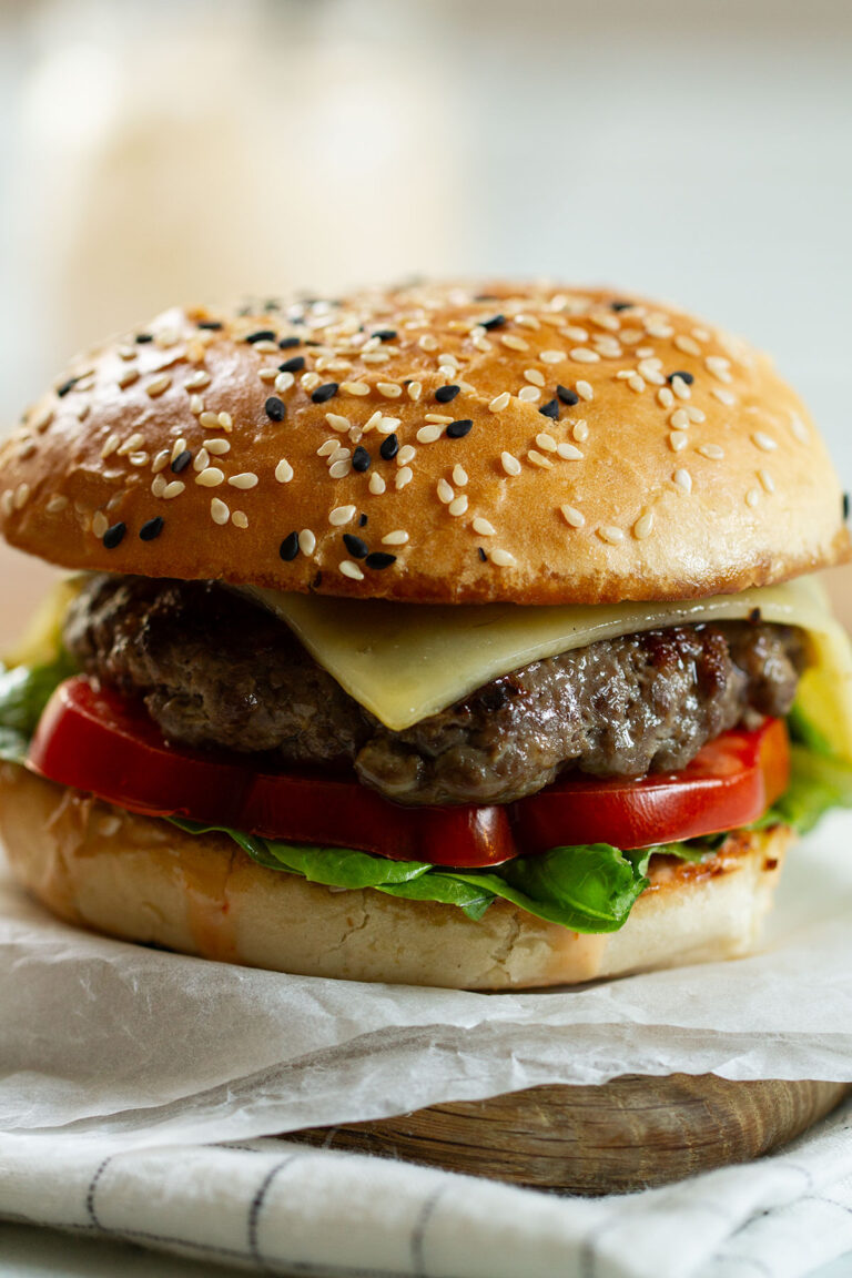 Cast Iron Burger (Pan Fried Skillet Burger) - Knife and Soul