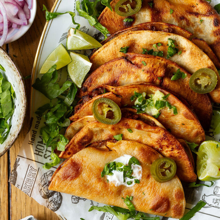 Pan Fried Tacos (with ground beef) - Knife and Soul