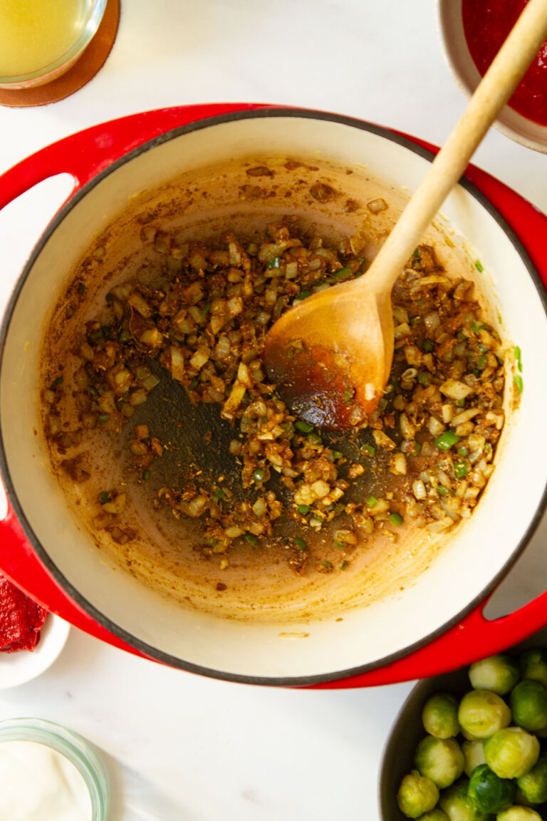 Brussels Sprouts Curry (Indian Inspired) - Knife and Soul
