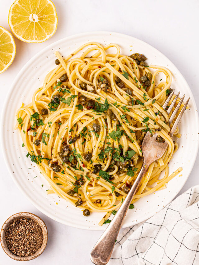 Lemon Caper Pasta - Knife and Soul